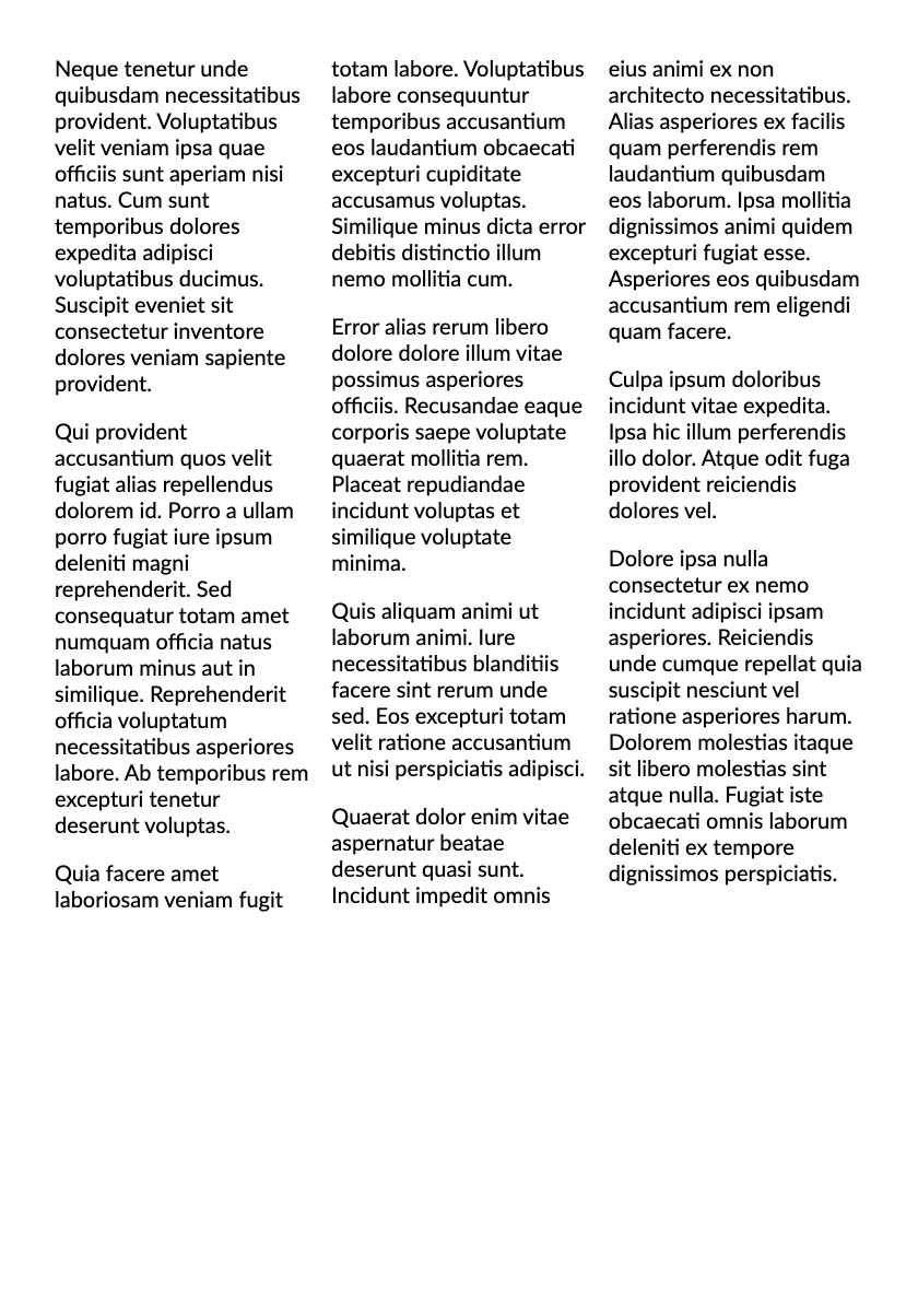 Multi Column Layout | QuestPDF