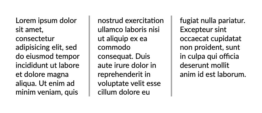 Multi Column Layout | QuestPDF